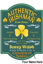 Irish Signs, Irish Pub Signs, the history of Irish signs